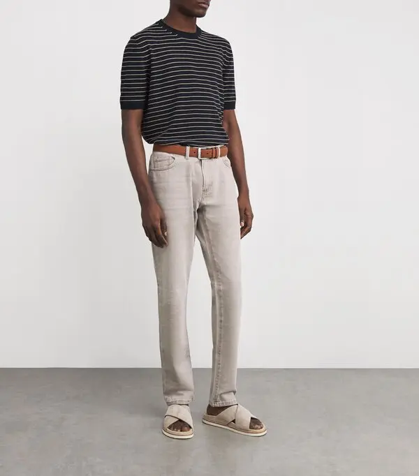 Isaia Straight-leg Jeans - Brown
