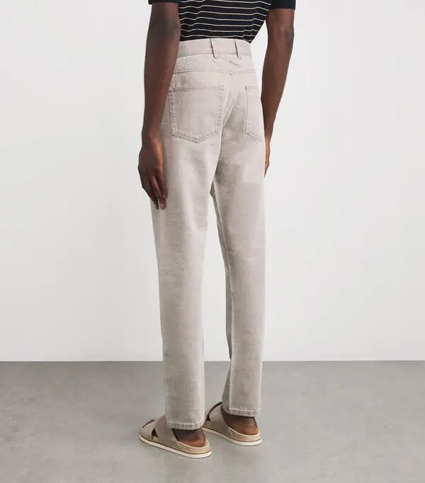 Isaia Straight-leg Jeans - Brown