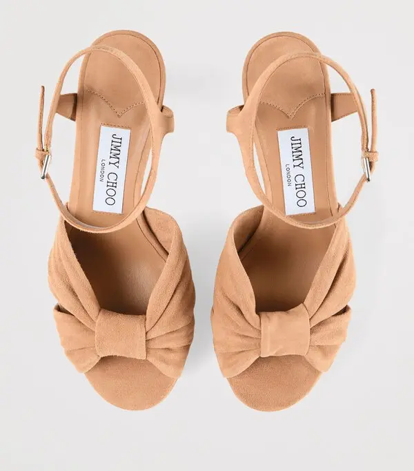 JIMMY CHOO Heloise 80 Heeled Sandals - Beige