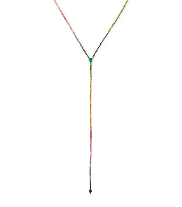 Shay Rainbow Threads Necklace - Gold