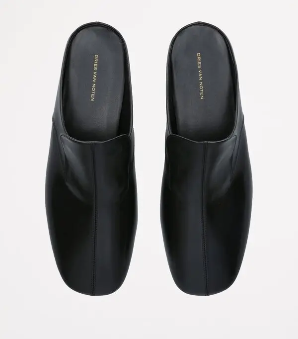 Dries Van Noten Leather Square-toe Mules