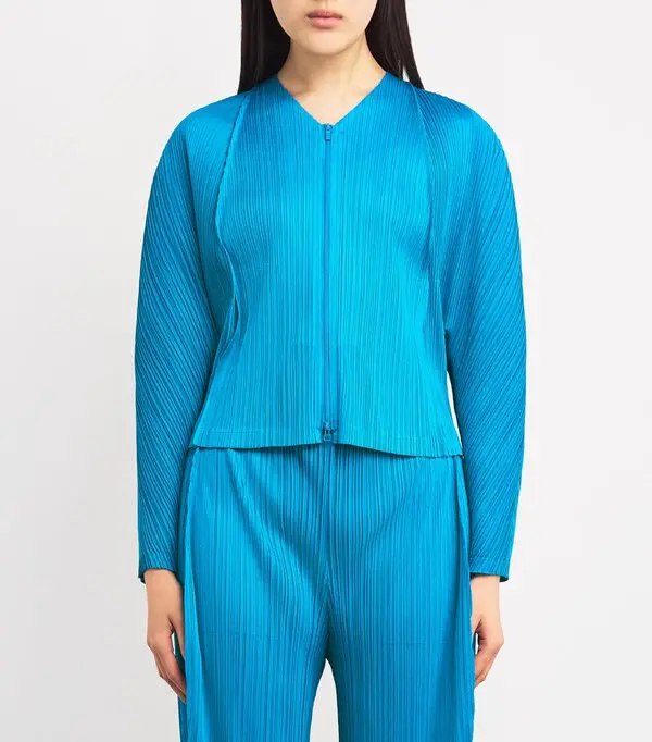 Issey Miyake Lantern Zip-up Jacket - Blue
