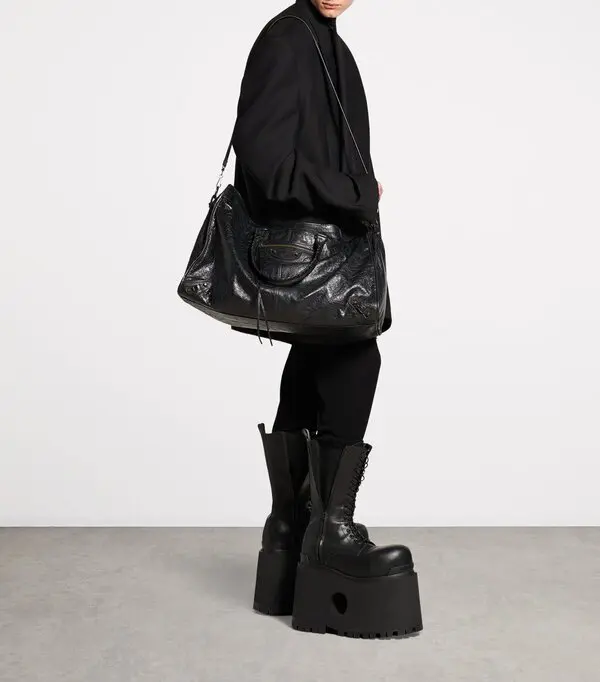 Balenciaga Leather Le City Travel Top-handle Bag - Black