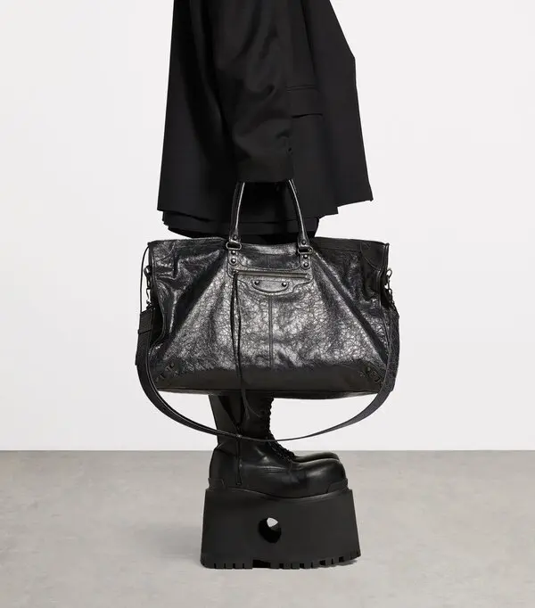 Balenciaga Leather Le City Travel Top-handle Bag - Black