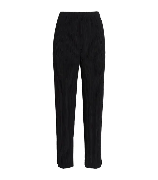 Issey Miyake Hatching Pleats Trousers - Black