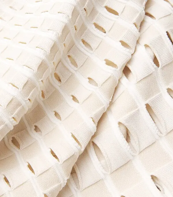 Simkhai Knitted-Gingham Zelma Maxi Dress In Ivory - 34% Off | Editorialist