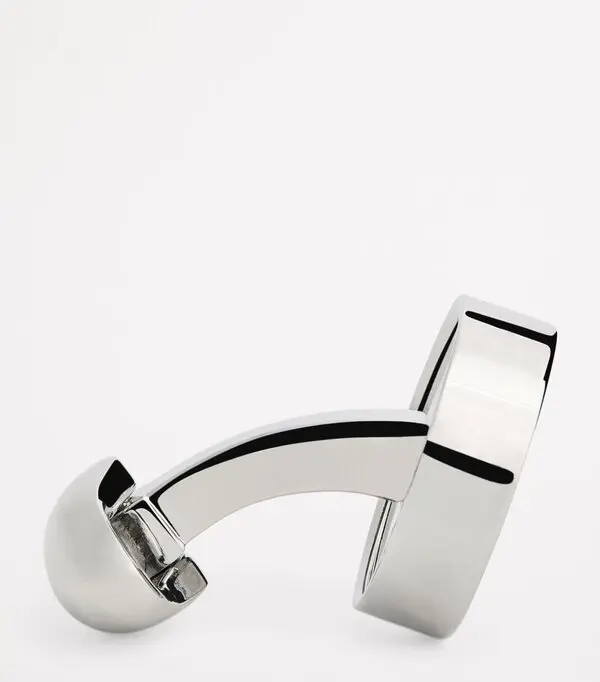 BABETTE WASSERMAN LONDON Rhodium-plated Reversible Disc Cufflinks