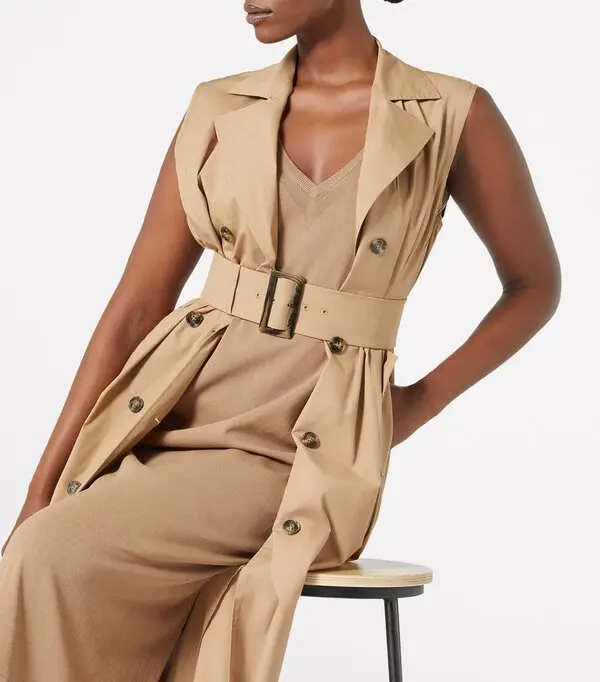 Marina Rinaldi Trench Midi Dress In Brown - 30% Off | Editorialist