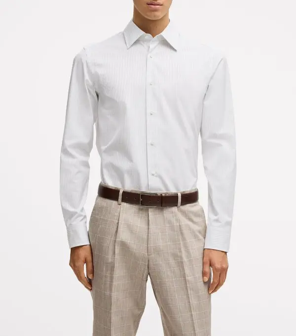 BOSS Regenerative Cotton Striped Shirt