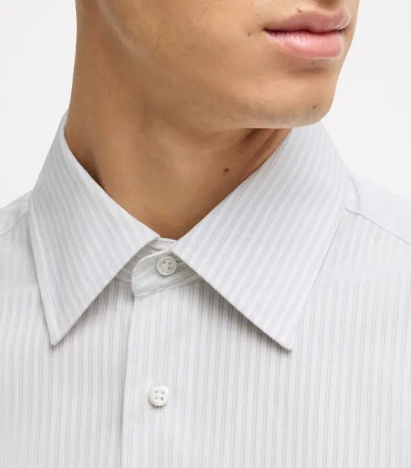 BOSS Regenerative Cotton Striped Shirt