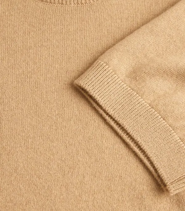 Johnstons Of Elgin Cashmere Short-sleeve Sweater - Beige