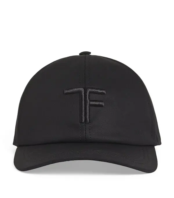 TOM FORD Embroidered Canvas Baseball Cap - Black