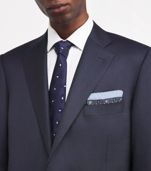 Giorgio Armani Silk Monogram Pocket Square