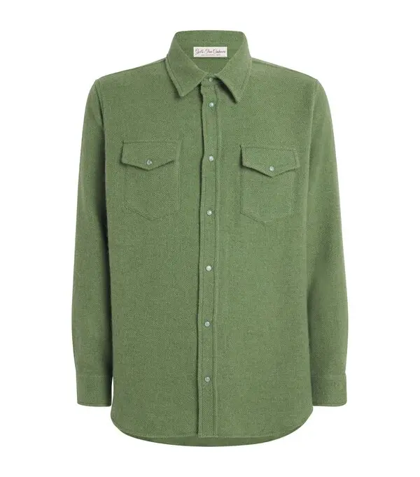 GOD'S TRUE CASHMERE Cashmere And Emerald Willow Shirt - Green
