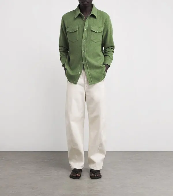 GOD'S TRUE CASHMERE Cashmere And Emerald Willow Shirt - Green