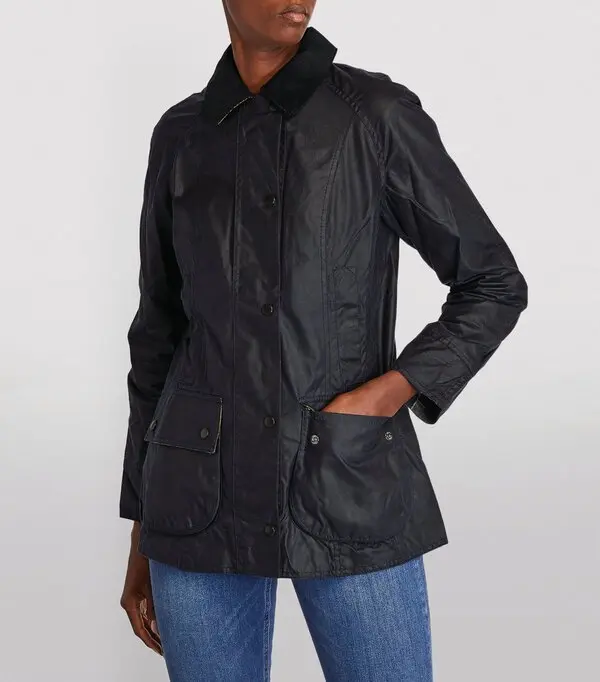 Barbour Beadnell Waxed Jacket - Navy