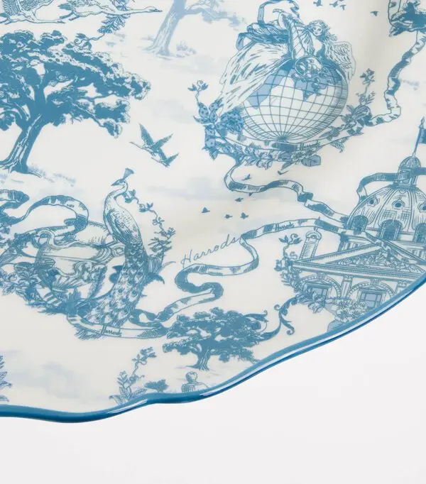 Harrods Bone China Toile Dinner Plate