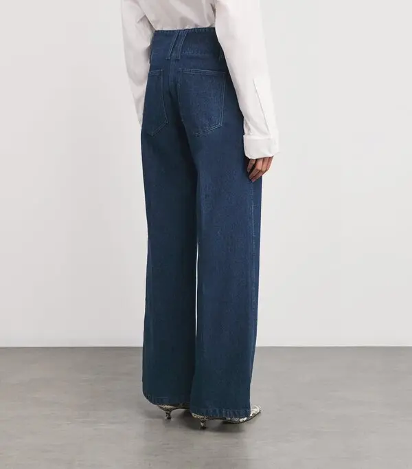 PATOU High-rise Wide-leg Jeans
