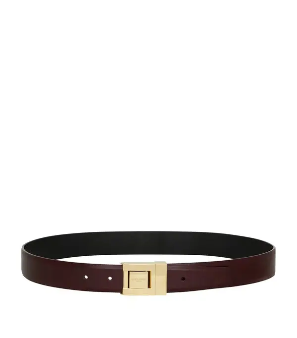 Saint Laurent Ceinture Boucle La 76 Belt - Burgundy