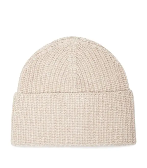 Brunello Cucinelli Cashmere Rib-knit Beanie - Beige