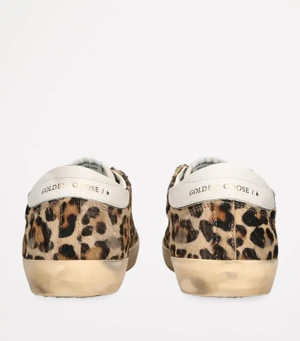 GOLDEN GOOSE Super-star Leopard Print Pony Skin Sneakers - Brown