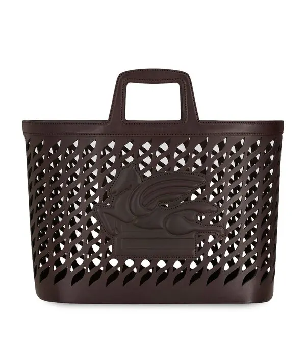 Etro Leather Drill Basket - Brown