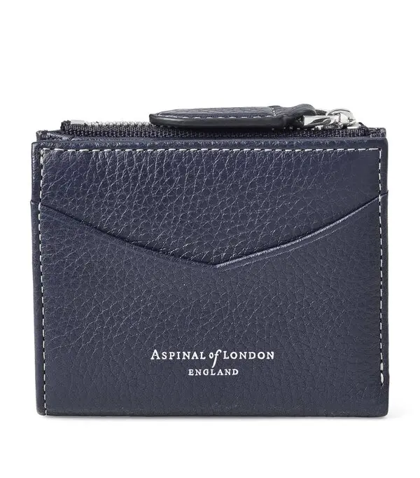 ASPINAL OF LONDON Leather Hudson Pocket Wallet - Navy