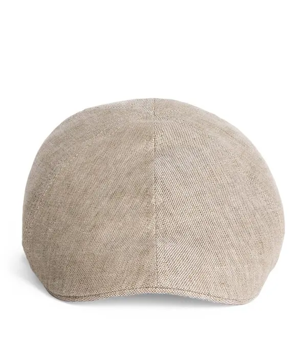 Stetson Linen Texas Flat Cap - Beige