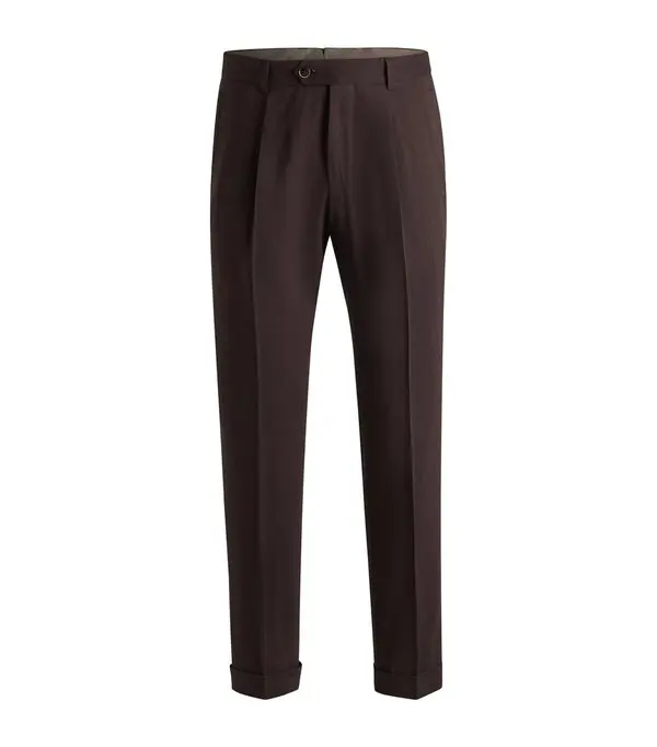 BOSS Linen-wool Tailored Trousers