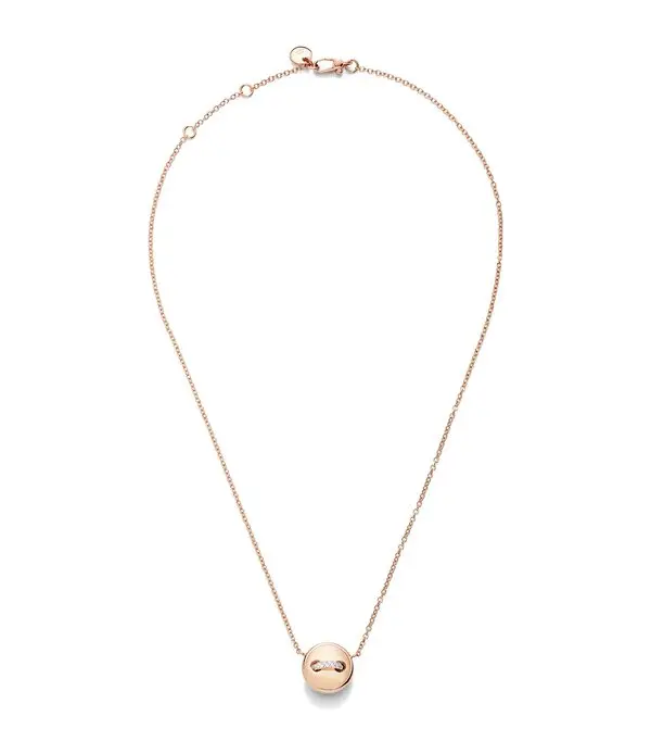 Pomellato Diamond And Turquoise Pom Pom Dot Necklace - Rose Gold