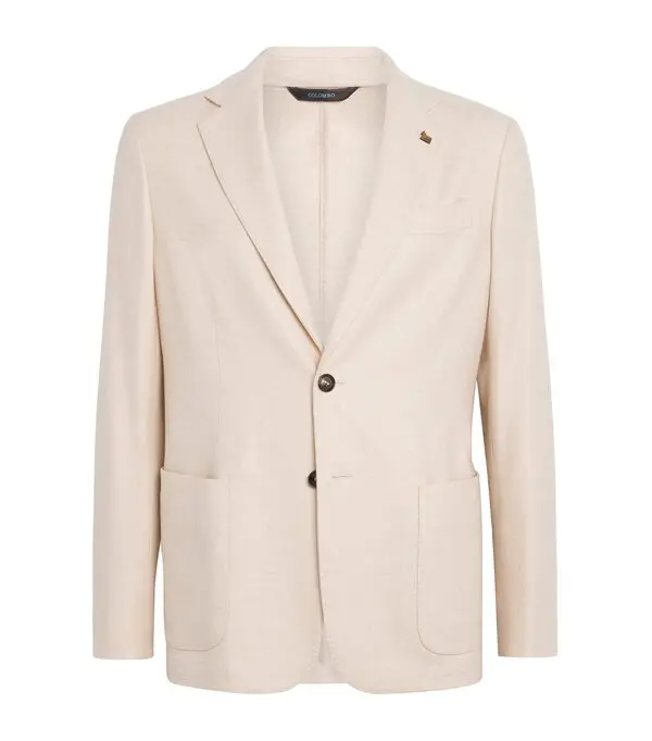 Colombo Cashmere Single-breasted Blazer - White