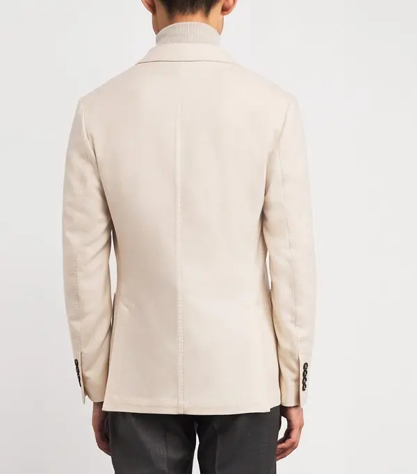 Colombo Cashmere Single-breasted Blazer - White