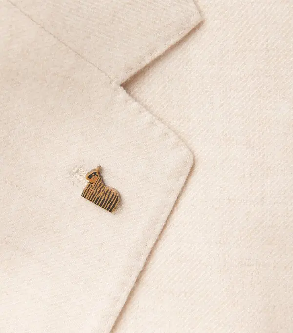 Colombo Cashmere Single-breasted Blazer - White