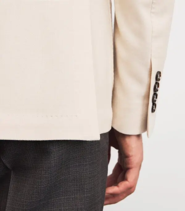 Colombo Cashmere Single-breasted Blazer - White