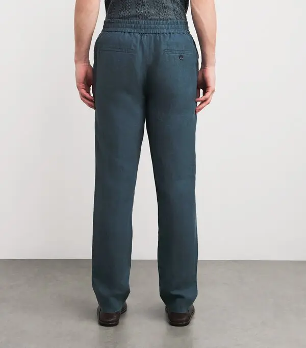 Vince Hemp Drawstring Trousers - Blue