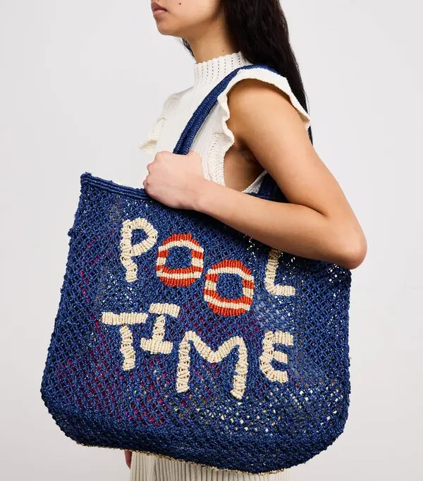 THE JACKSONS Barry Pool Time Jute Tote Bag