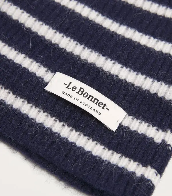 LE BONNET Striped Classic Beanie