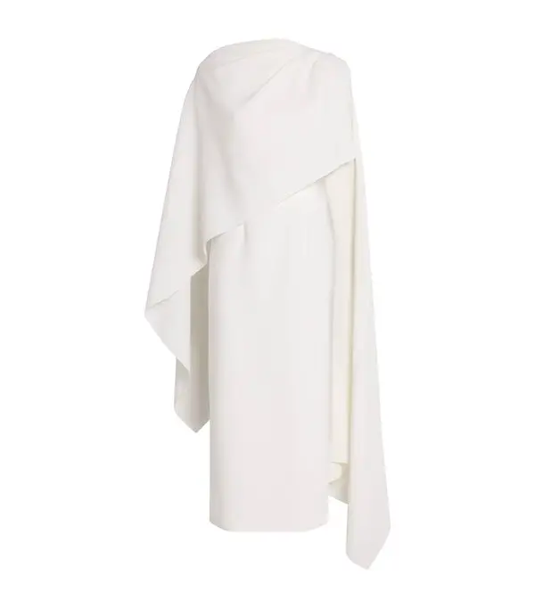 ROKSANDA Cape-overlay Maxi Dress - Ivory