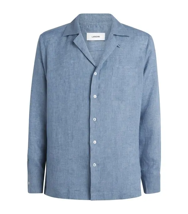 LARDINI Linen Shirt - Blue