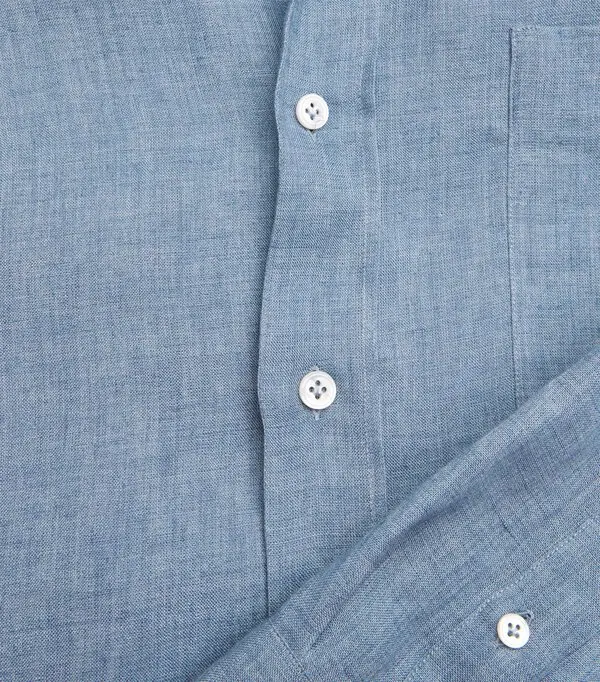 LARDINI Linen Shirt - Blue