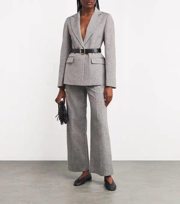 Maje Belted Single-breasted Blazer