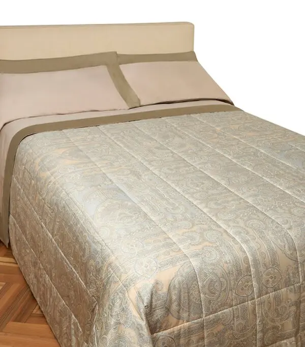 Etro Cotton Chain Quilted Bedspread - Grey