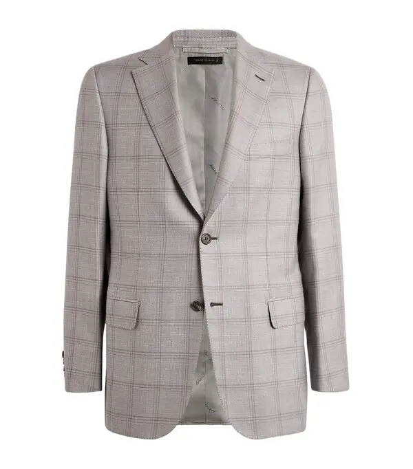 Brioni Wool-blend Check Blazer