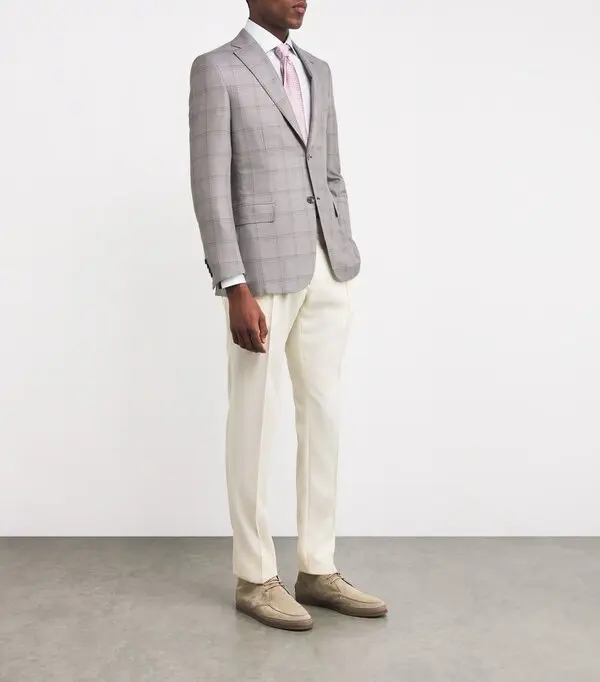 Brioni Wool-blend Check Blazer