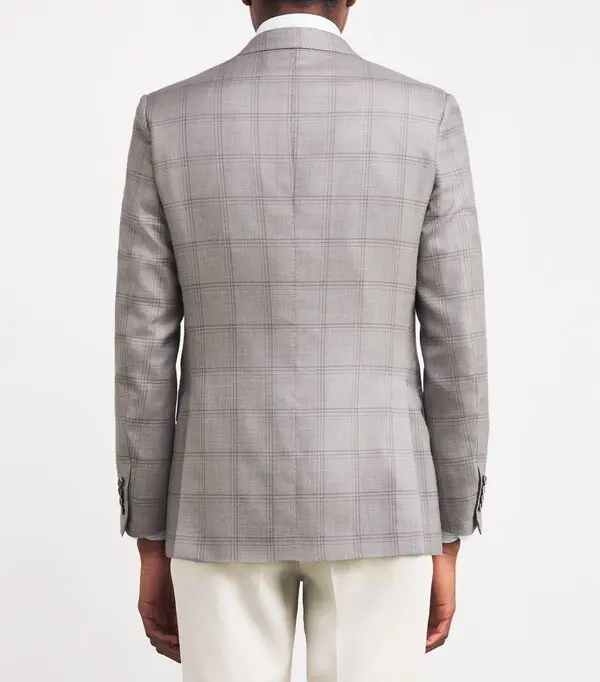 Brioni Wool-blend Check Blazer