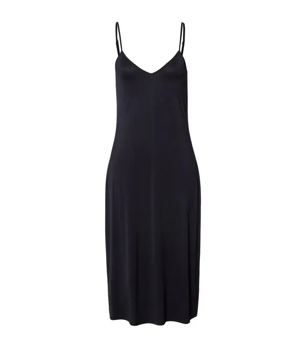 Hanro Stretch-satin Deluxe Slip Dress - Black