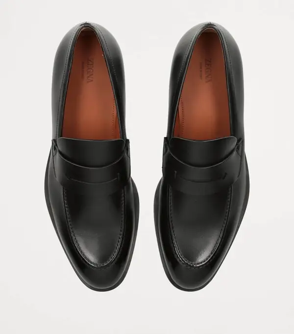 Zegna Leather L'asola Loafers