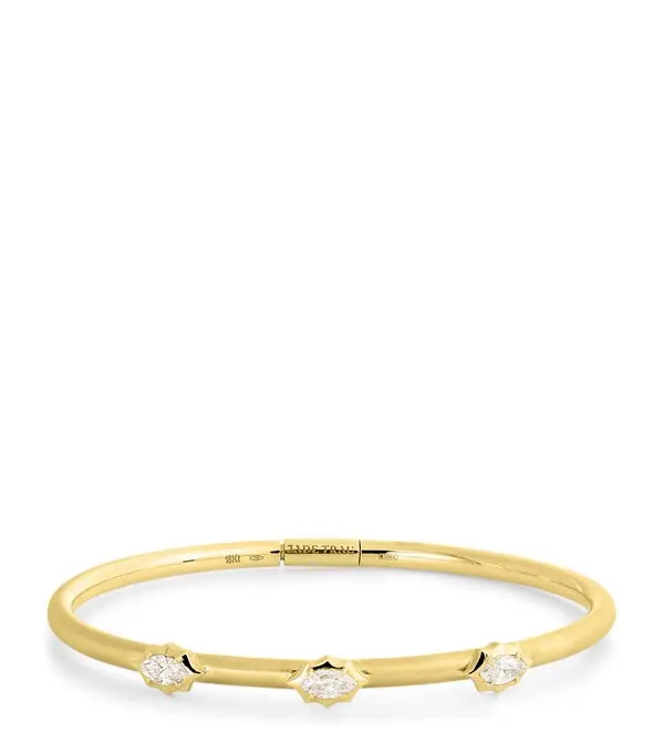 JADE TRAU Small Plié Maverick Station Bangle - Gold