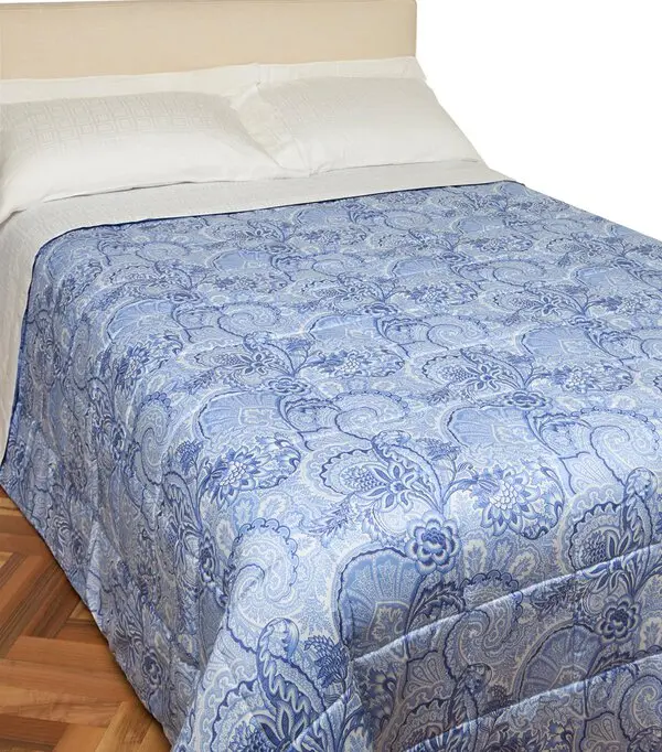 Etro Cotton Bloom Quilted Bedspread - Blue