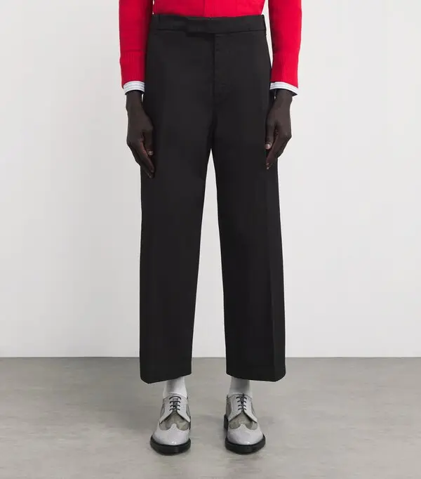 Thom Browne Cotton Straight Trousers